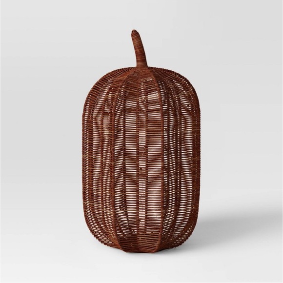 Threshold | Holiday | Threshold Prelit Tall Rattan Pumpkin Figurine ...
